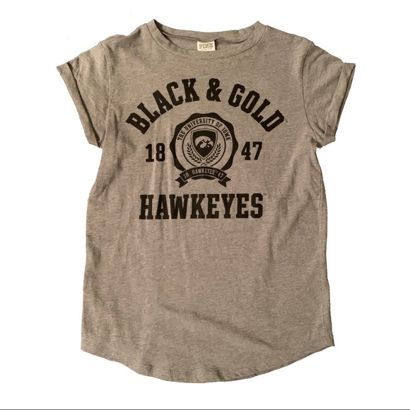 PINK Victoria's Secret | Tops | Vs Pink Iowa Hawkeyes Tshirt | Poshmark